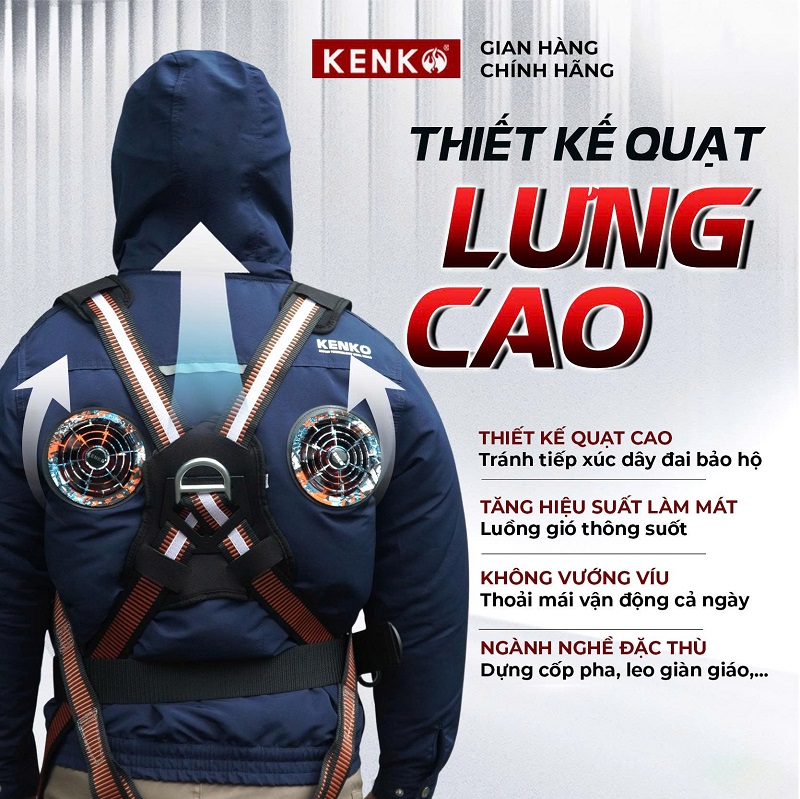 Áo điều hoà Kenko thiết kế lưng cao - Giải pháp cho ngành dùng dây đai ...